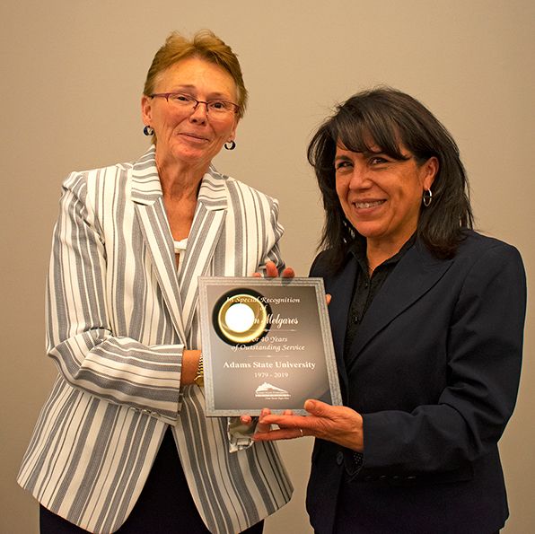 Melgares honored for 40 years of service to Adams State - Adams State ...